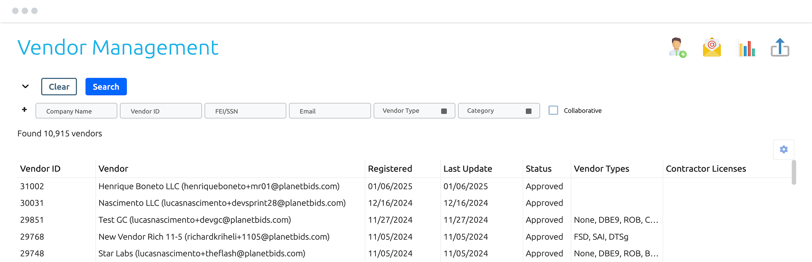 Implementation with PlanetBids