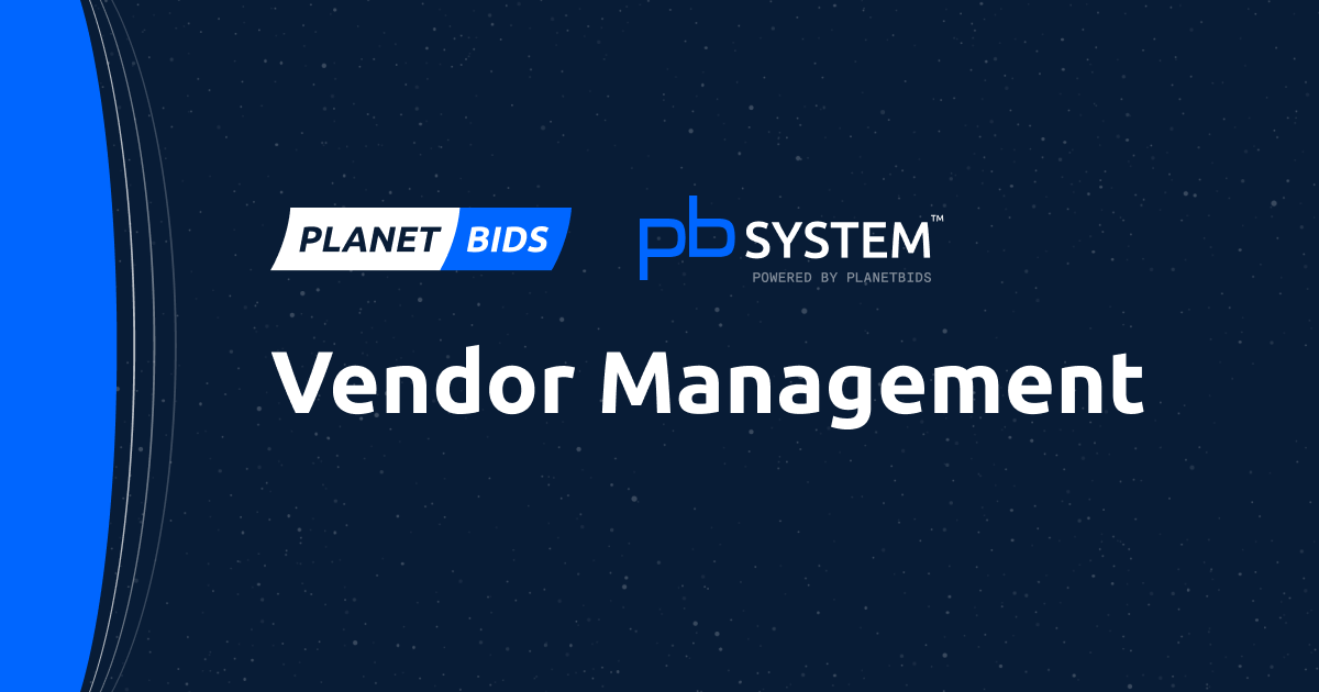Vendor Management with PlanetBids