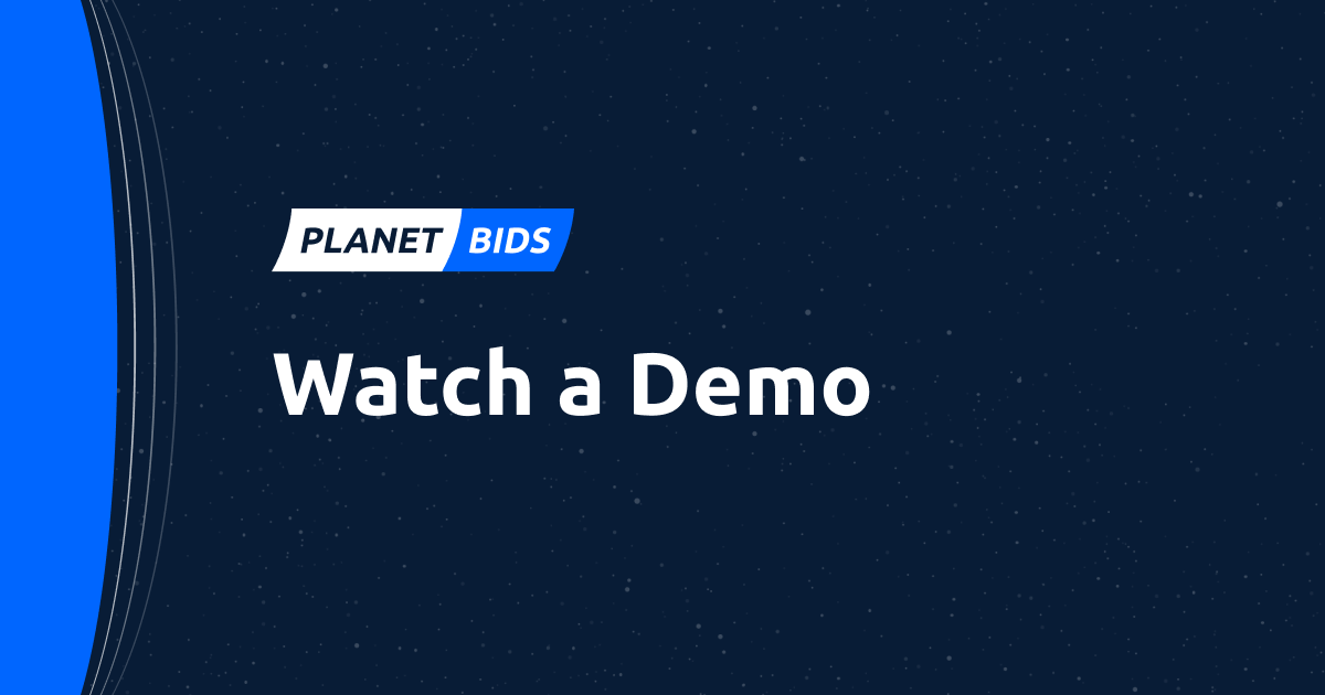 Watch a Demo of PlanetBids